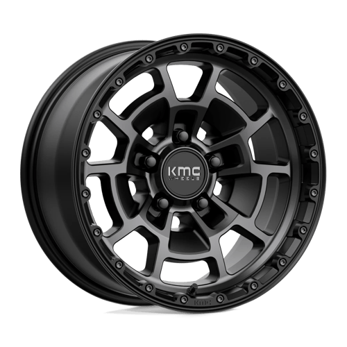 KMC | KM718 SUMMIT | 17.0x8.50 | 5X127 | 0 | SATIN BLACK W/ GRAY TINT ...